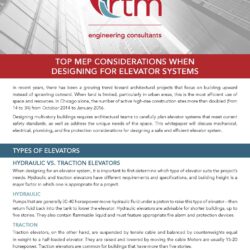 MEP Considerations for Designing Elevator Systems